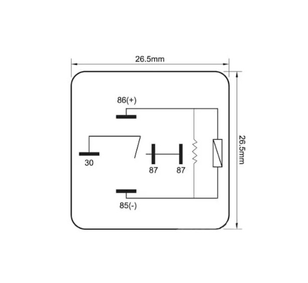 R5-2440R Relay Mini 24V 20A 5 Pin NO Contacts Resistor Protected | Jett ...