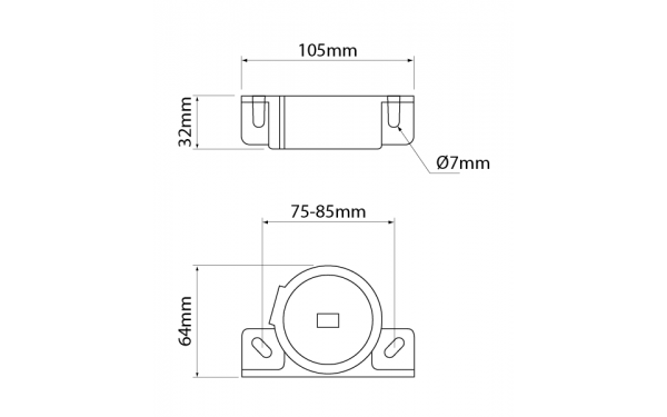 BBS82 Reverse Alarm, 12/24V 82Db Light Duty, White Noise, Brigade ...